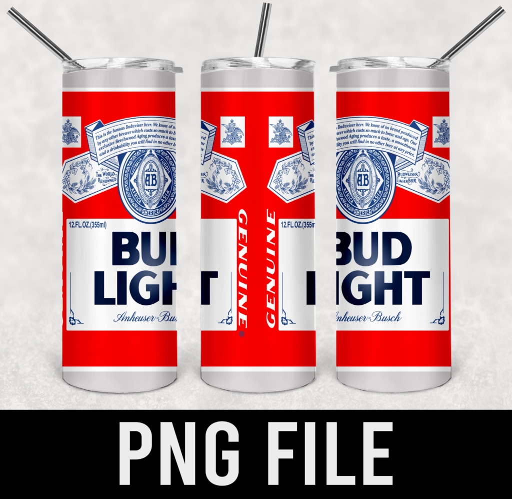 Bud light red version-PNG DIGITAL DOWNLOAD for sublimation or screens ...