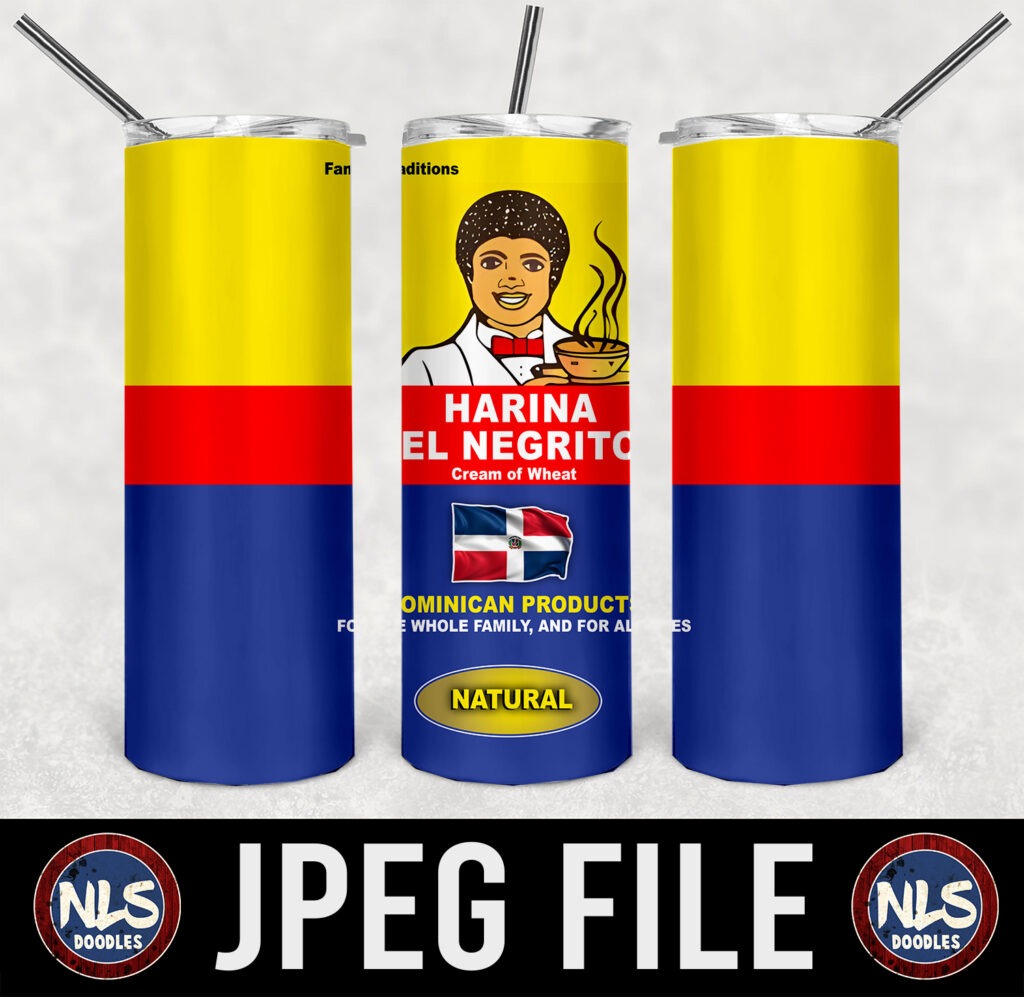 HARINA EL NEGRITO cream of wheat tumbler label wrap-PNG File DIGITAL ...