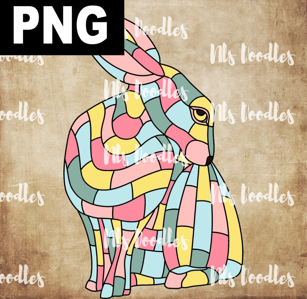 CUTE RABBIT PNG DIGITAL DOWNLOAD for sublimation or screens – Nls doodles