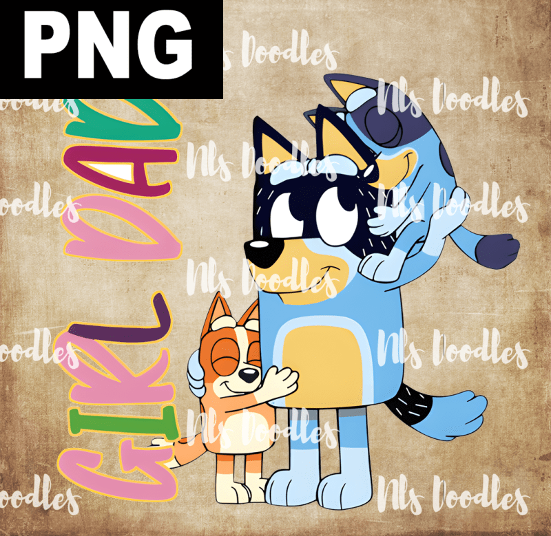 Bluey Inspired Grannies – PNG File design for sublimation and Dtf – Nls ...