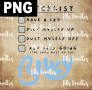 bluey checklist – PNG File design for sublimation and Dtf – Nls doodles